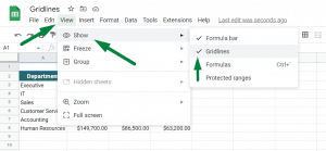 How to Show Gridlines in Google Sheets (In 3 Clicks)