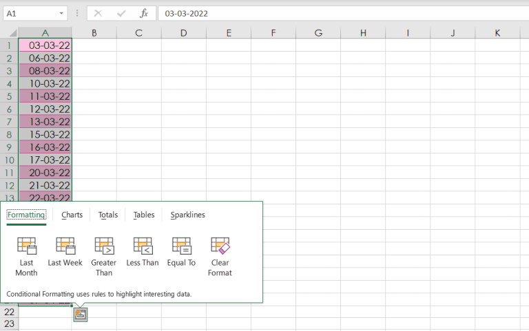 How To Use Quick Analysis Tool In Excel Analytics Empire
