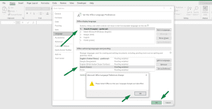 How to change Language in Excel