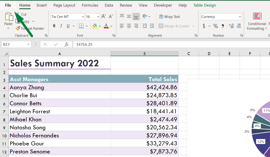 How to set the default font in Excel